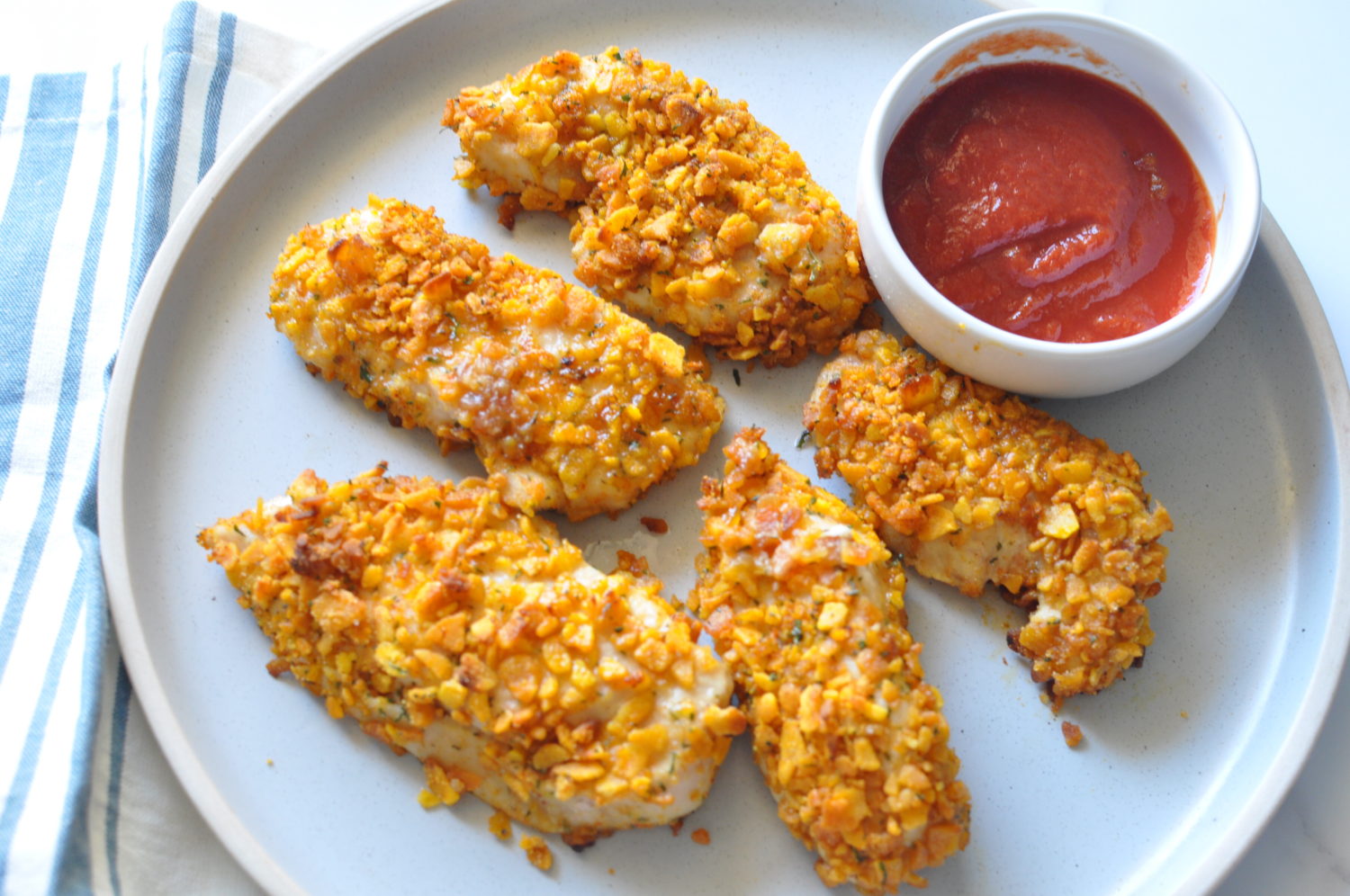 Plantain Crusted Chicken Strips - Kelly's Clean Kitchen