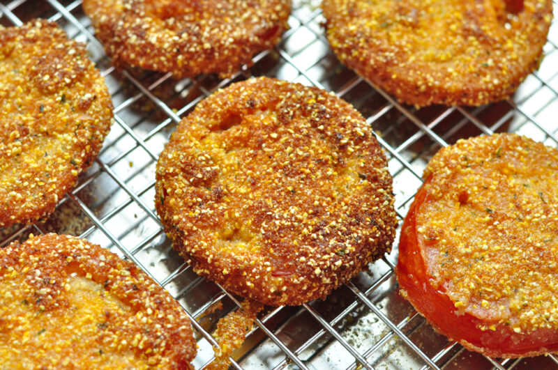 Fried Tomatoes - Kelly's Clean Kitchen