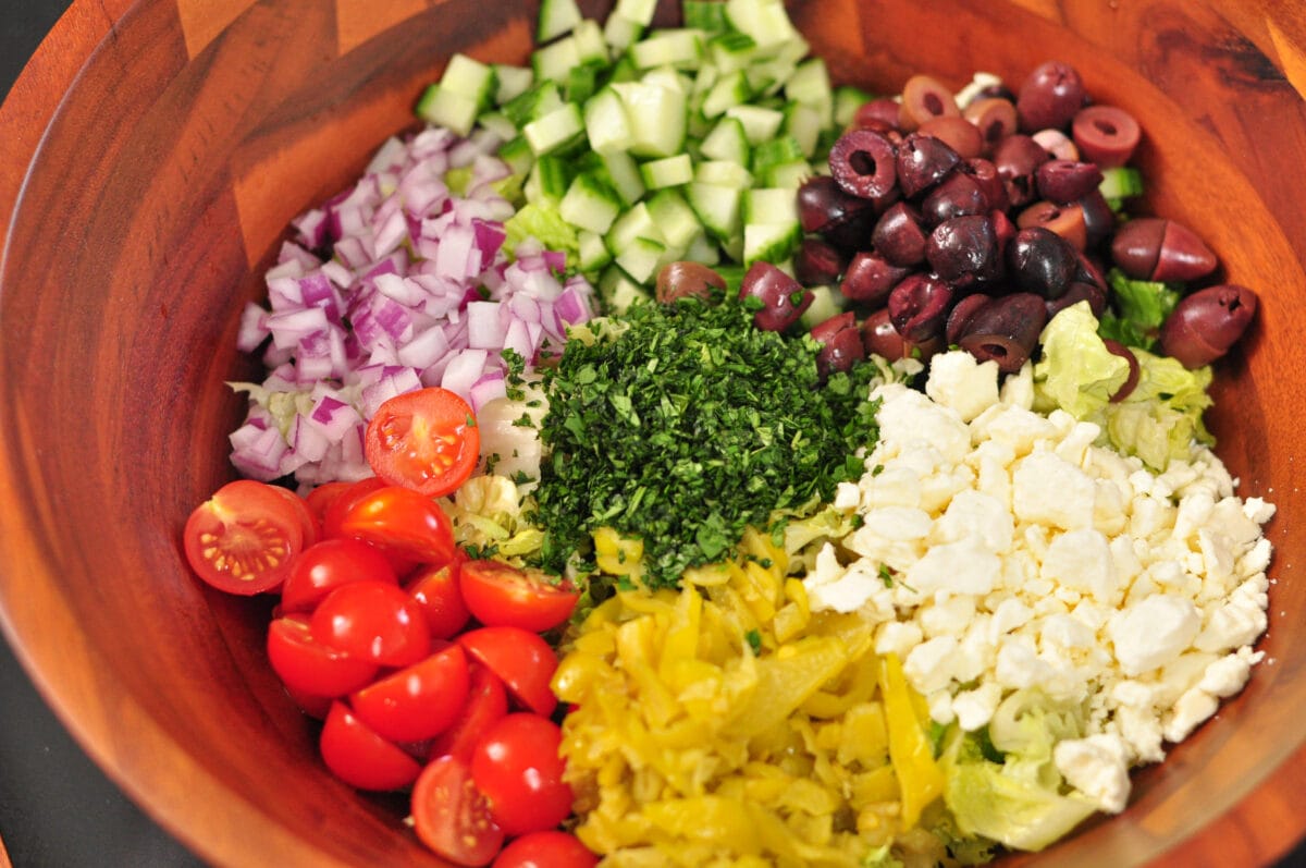 Chopped Greek Salad - Kelly's Clean Kitchen